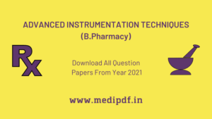 B Pharmacy 8th Semester Question Papers - MediPdf